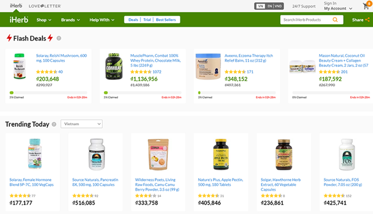 Cách thức mua hàng trên trang Web iHerb ship về Việt Nam - Khoai Blog