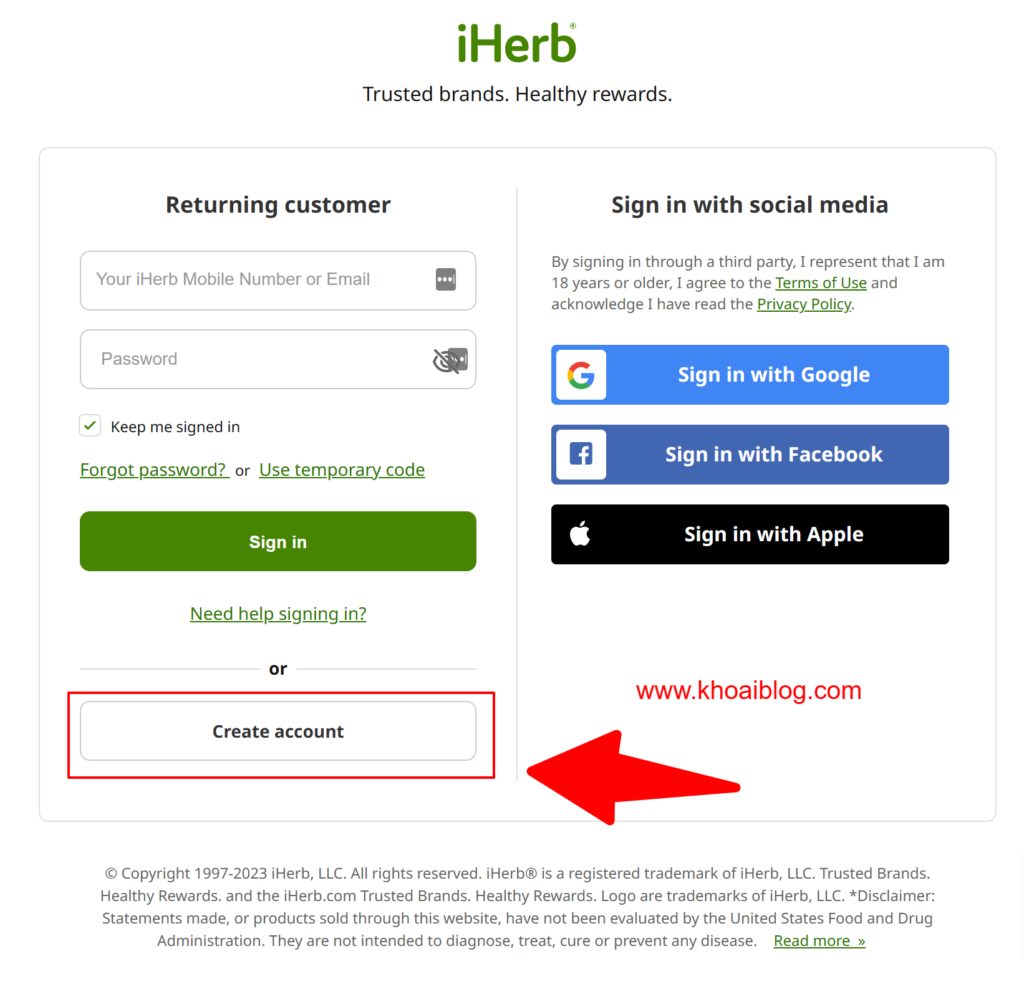 Hướng dẫn cách mua hàng iHerb mới nhất 2023 - Khoai Blog